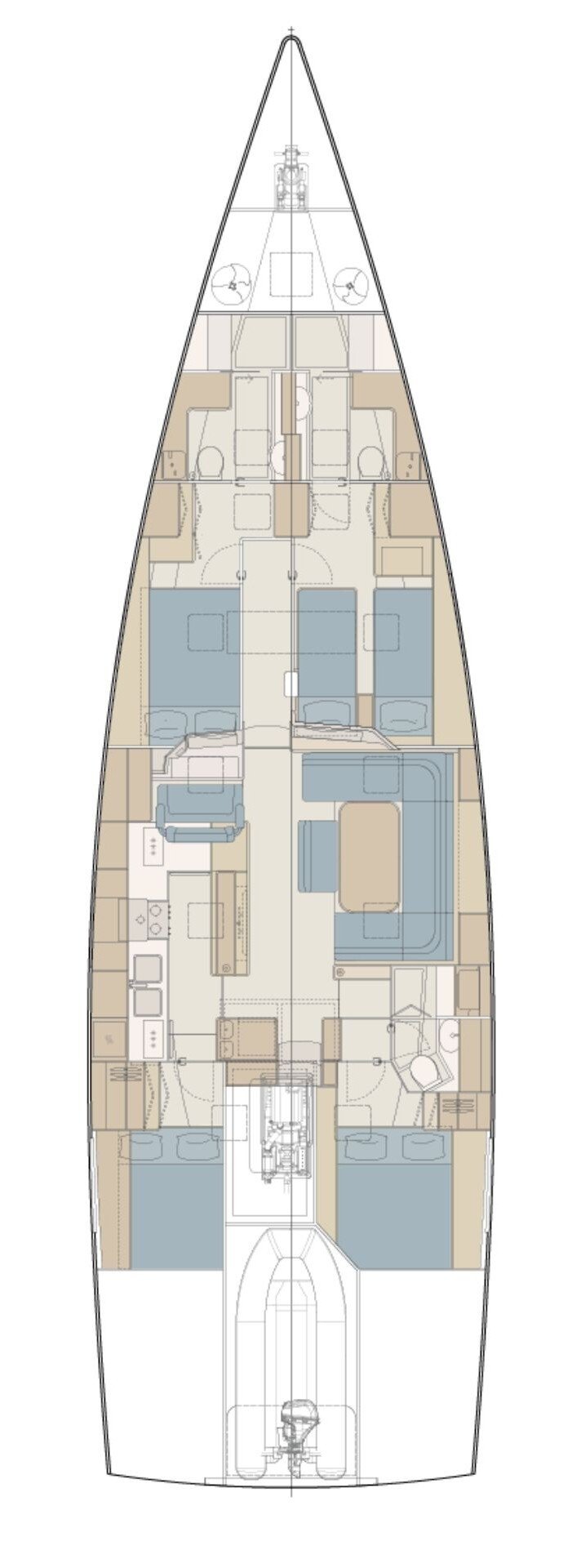 Pegasus 67 yacht – Boat layout options